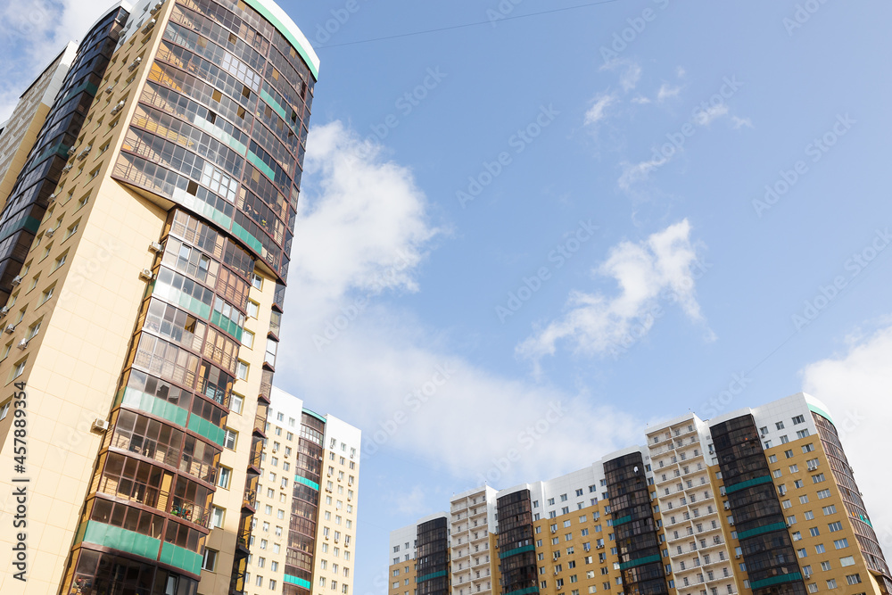 New building. New multi-storey multi-entrance residential buildings of ...