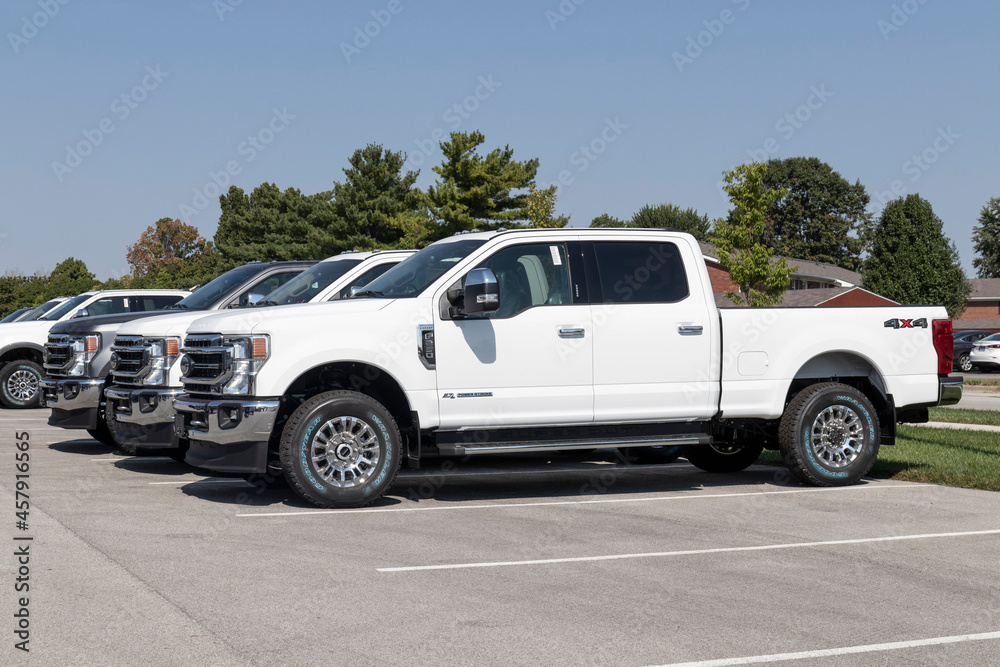 Ford F-250 display at a dealership. The Ford F250 is available in XL ...