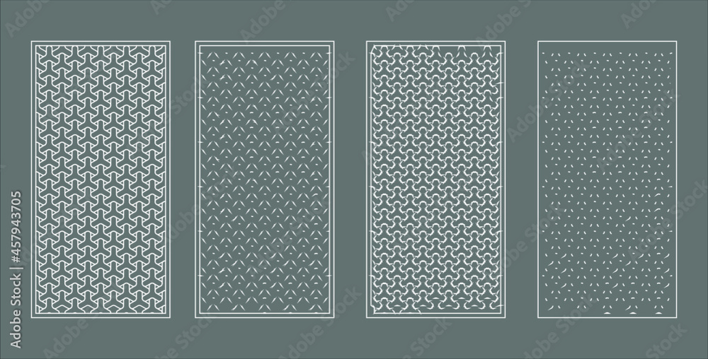 Laser cut pattern set. for laser cutting of wood panel, metal, plastic ...
