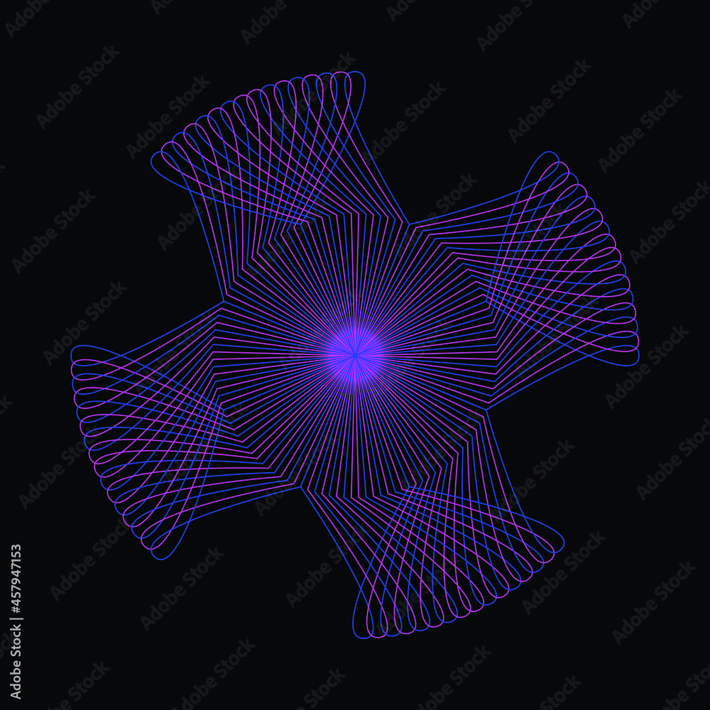 Modern spirograph design template. Modern vector template for covers ...