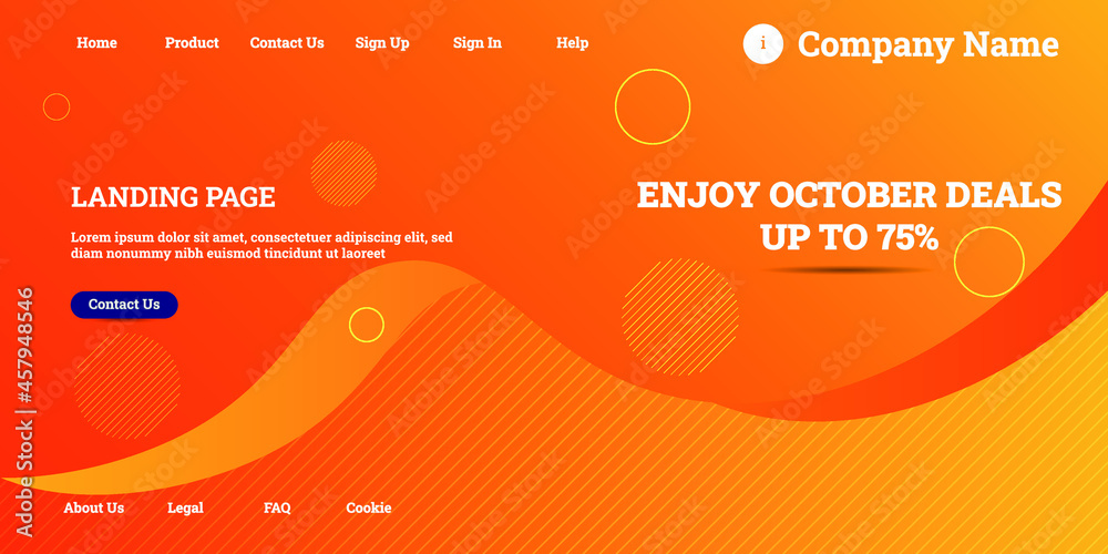 Editable abstract website background with attractive orange gradient ...