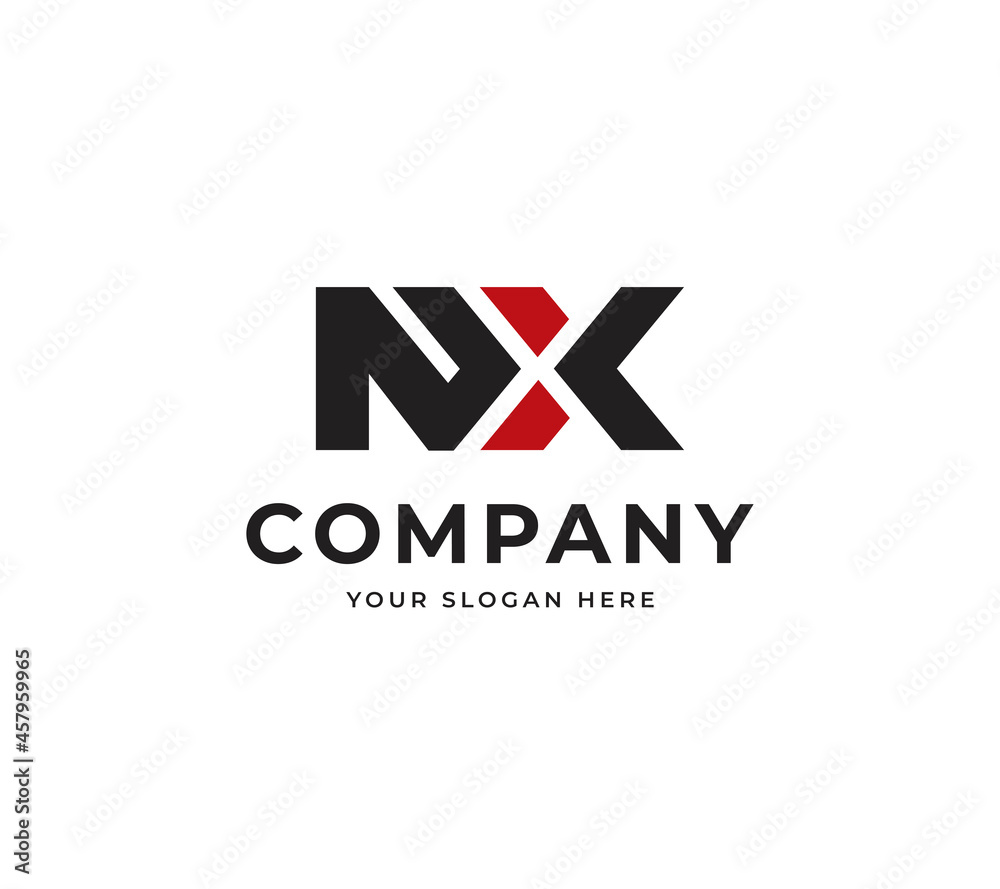 Letter NX vector logo design. Creative minimalist abstract logo design ...