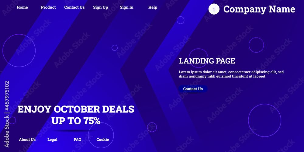 Editable abstract website background with attractive blue gradient mesh ...