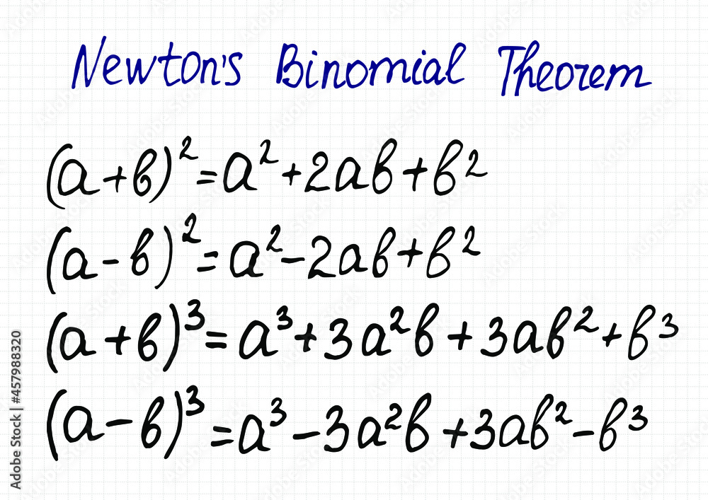 Newton s Binomial Theorem For The Square And Cube Of The Sum And Newton s Binomial Theorem For The Square And Cube Of The Sum And