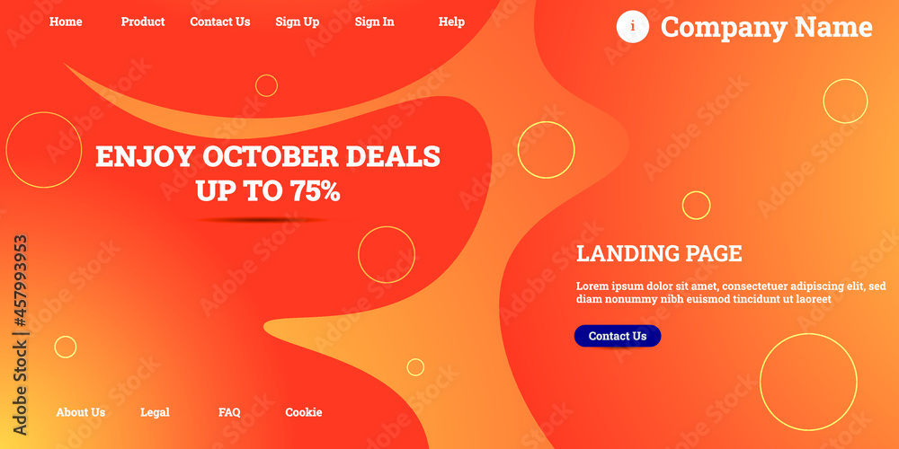 Editable abstract website background with attractive orange gradient ...