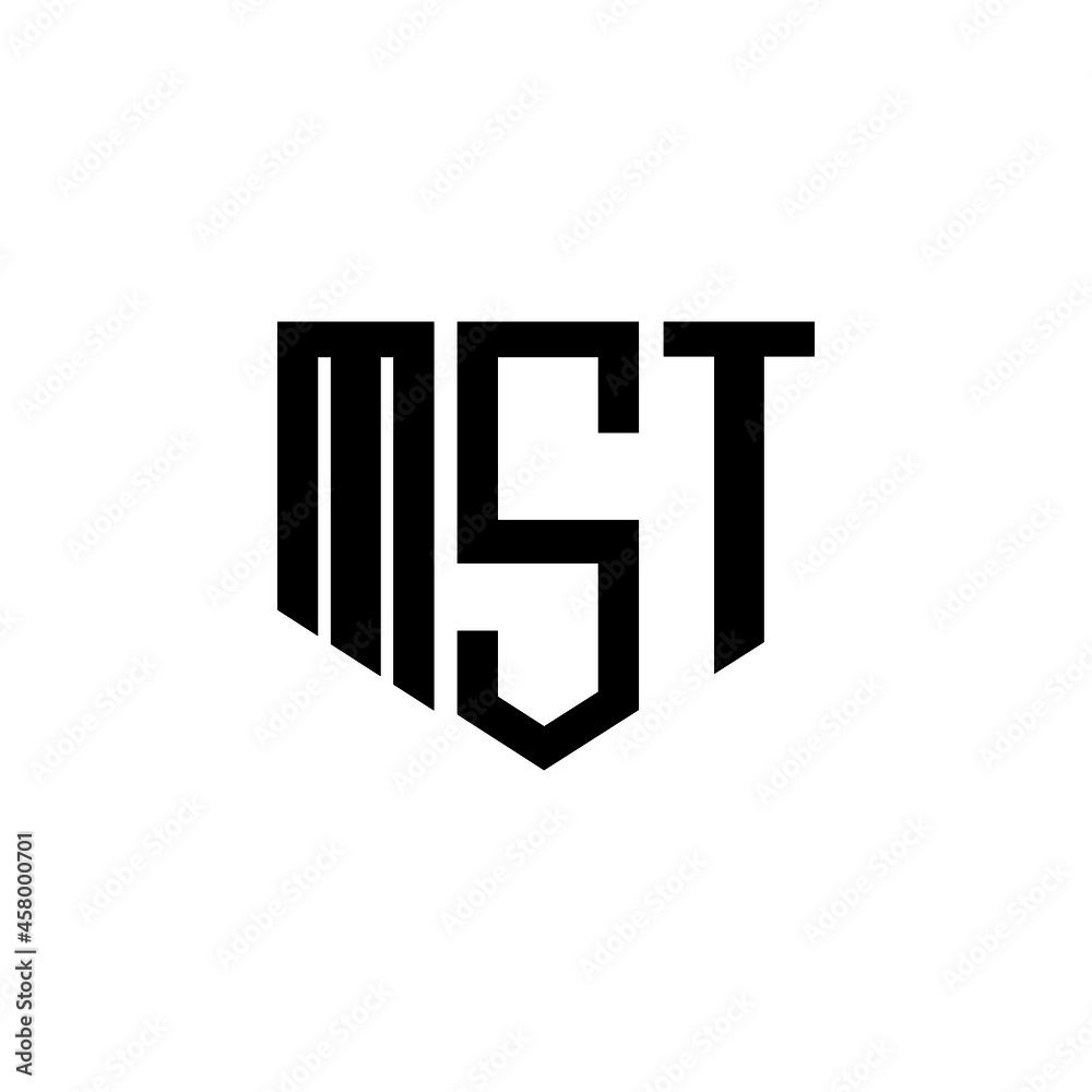 MST letter logo design with white background in illustrator, vector ...