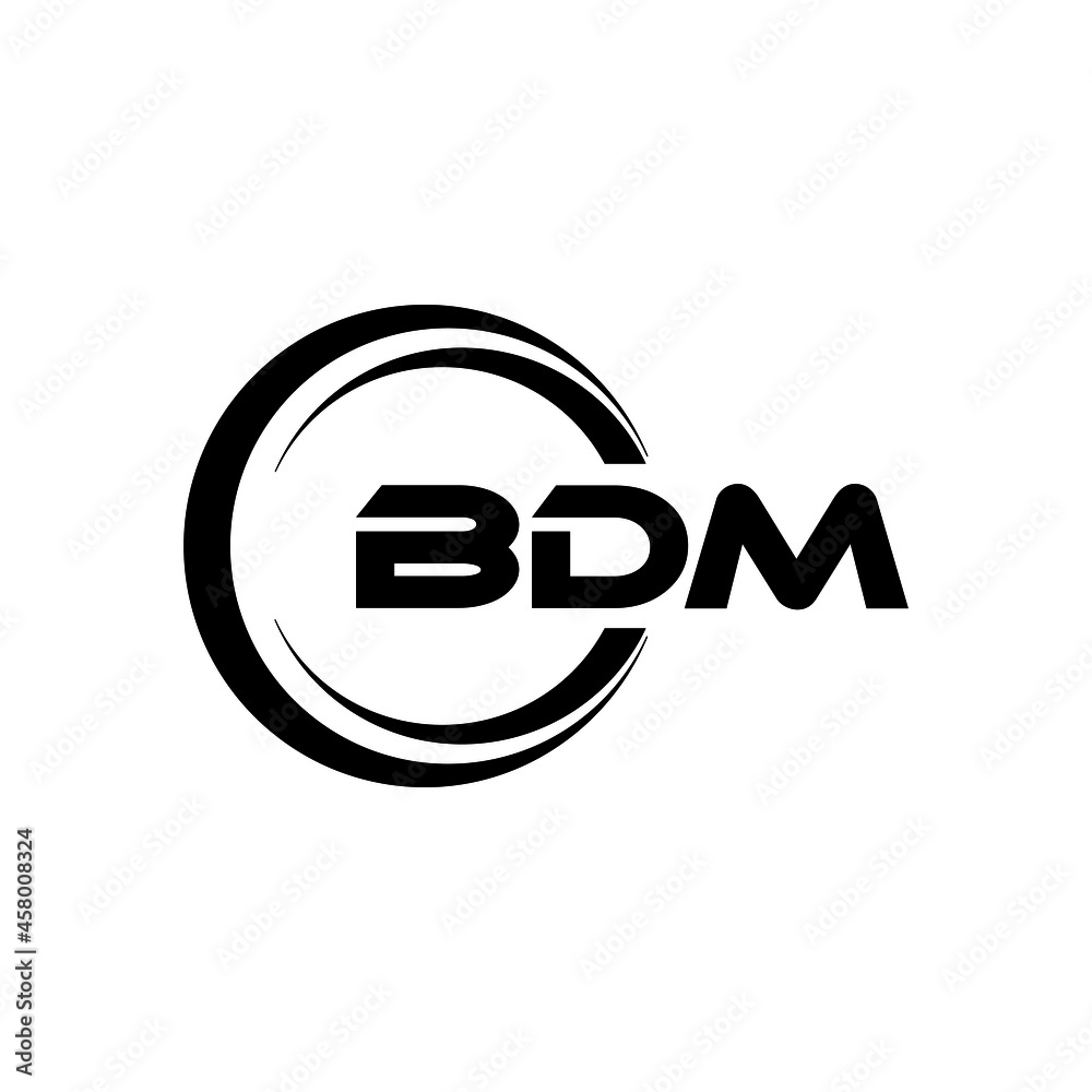 BDM letter logo design with white background in illustrator, vector ...