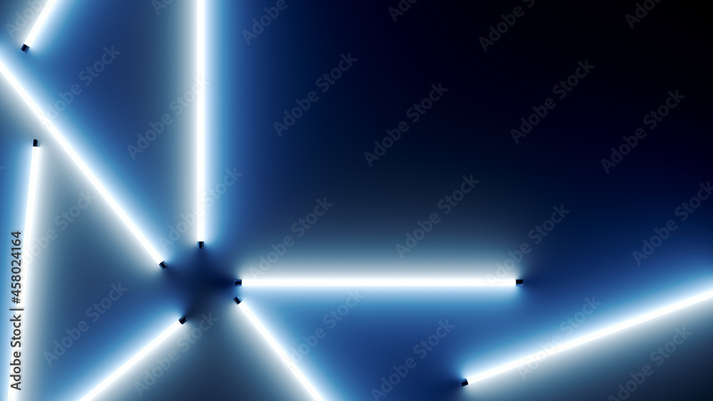 blue neon tubes background Stock Illustration | Adobe Stock