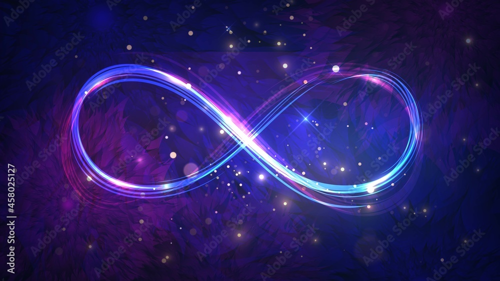 Shining infinity sign with sparks Stock Vector | Adobe Stock