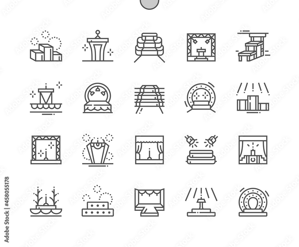 Stockvector Podiums, stages. Open stage. Scene, entertainment, show and ...