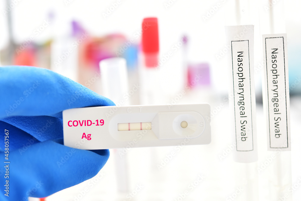COVID-19 positive test result by using COVID-19 antigen test kit or ATK ...