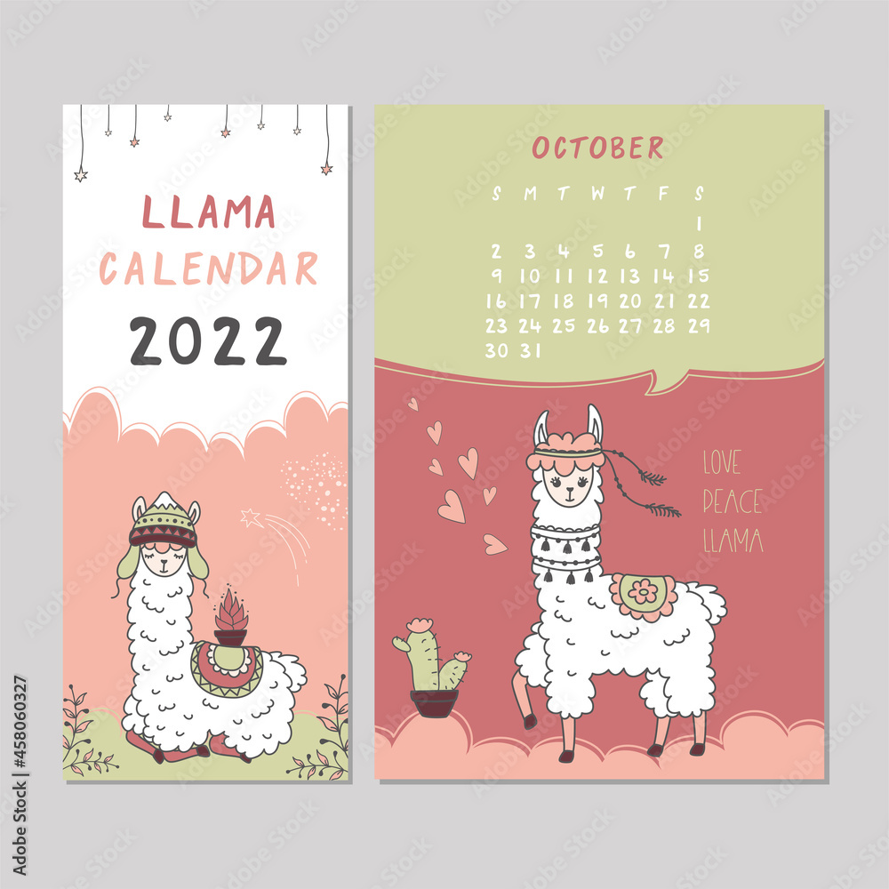 Cute Love October 2022 Calendar