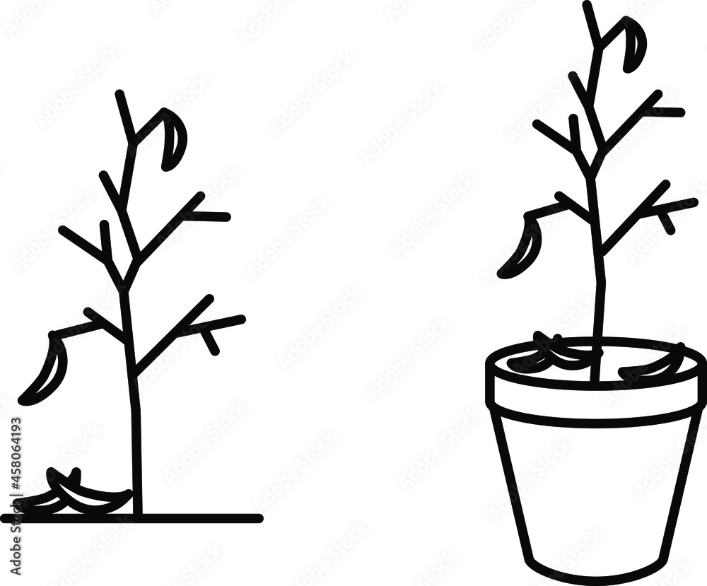 sick plant icon Stock Vector | Adobe Stock