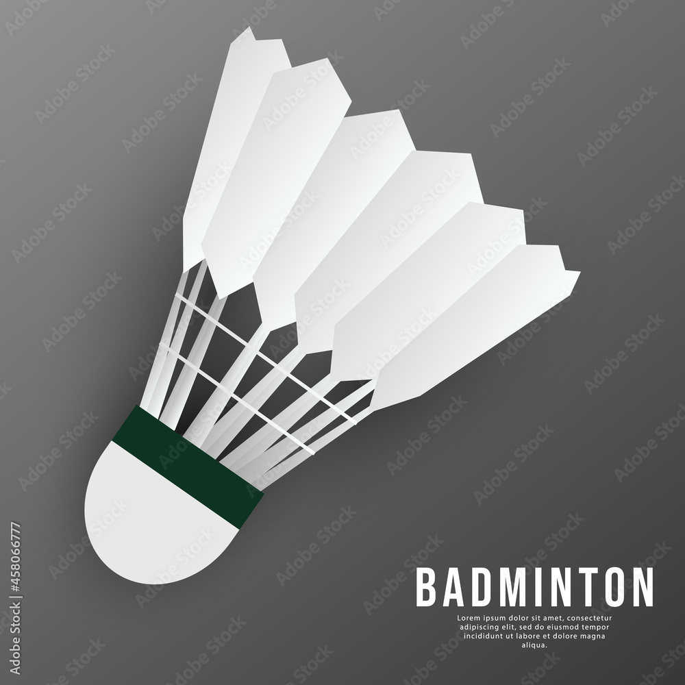 Shuttlecock symbol vector used for badminton competition isolated on ...