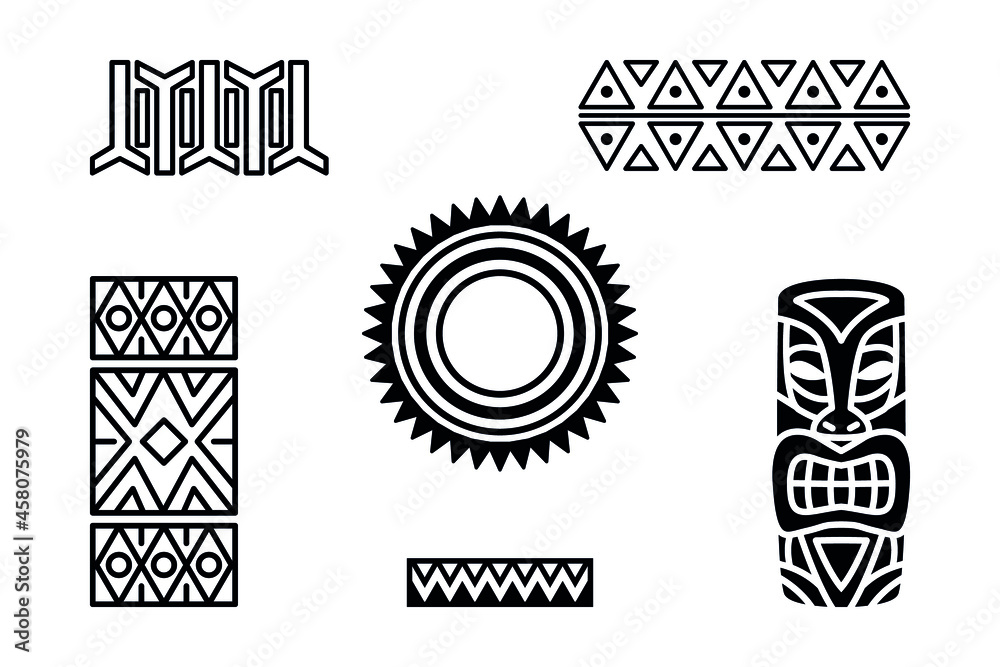 Polynesian tattoo indigenous primitive art Stock Vector | Adobe Stock