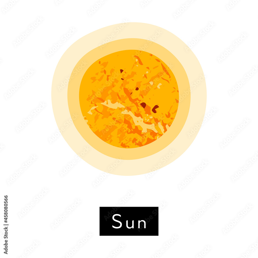 Sun, star of solar system. Celestial body, cosmic object. Astronomy ...