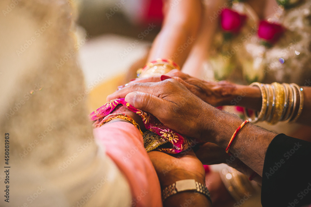 Indian Wedding Ceremony - Hands Touching Stock Photo | Adobe Stock