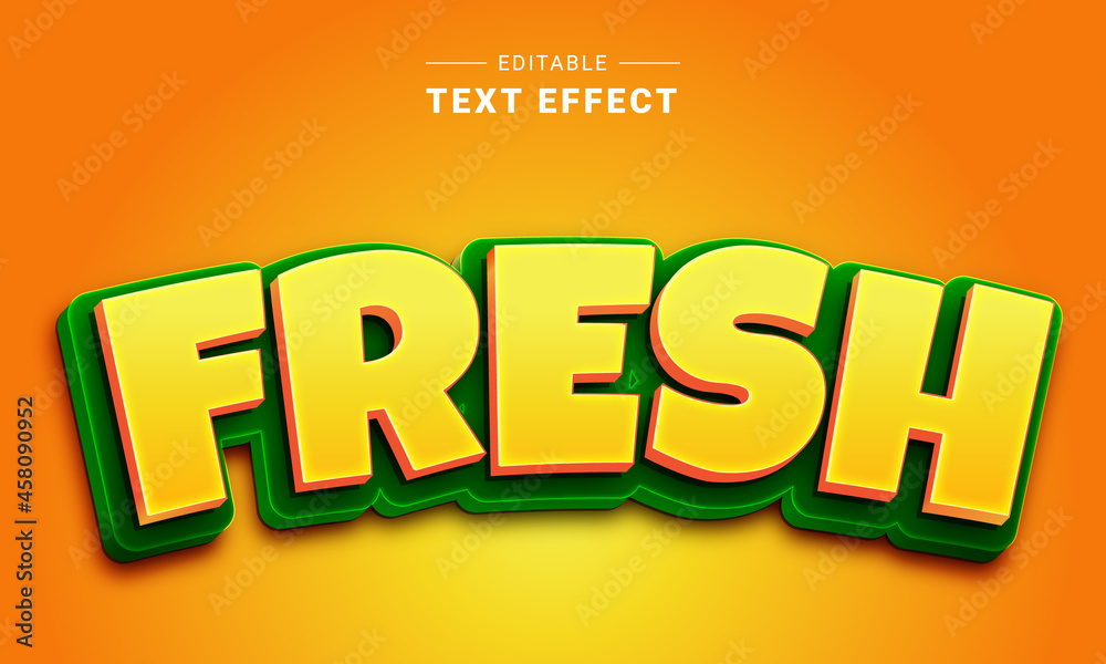Editable text style effect - Cartoon text style theme. Comic Text ...