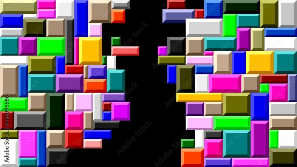 Abstract Video Background. Animated colored blocks fills the frame.PNG ...