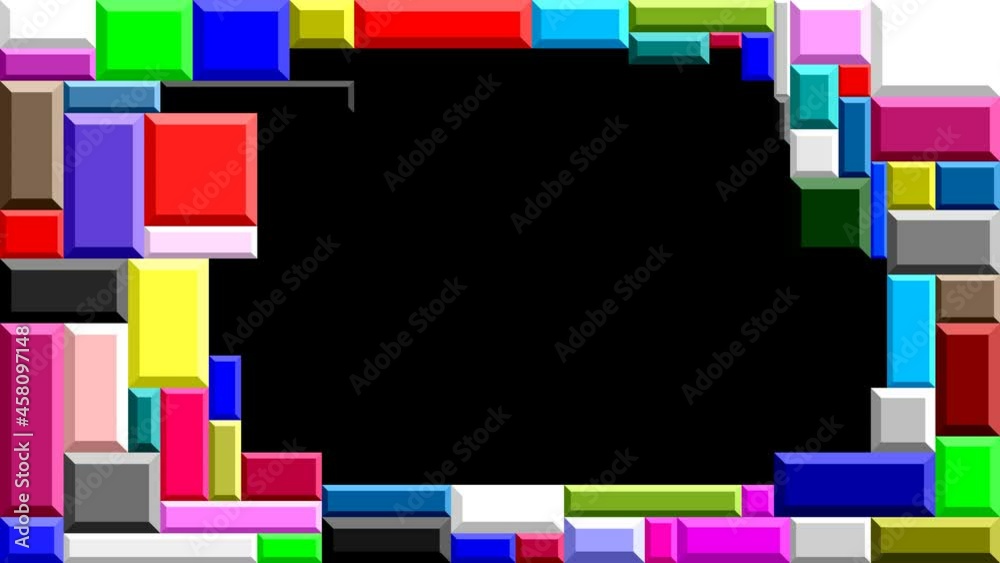 Abstract Video Background. Animated colored blocks fills the frame.PNG ...