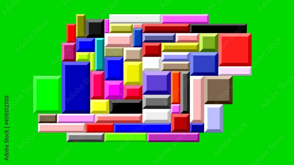 Abstract Video Background. Animated colored blocks fills the frame.PNG ...
