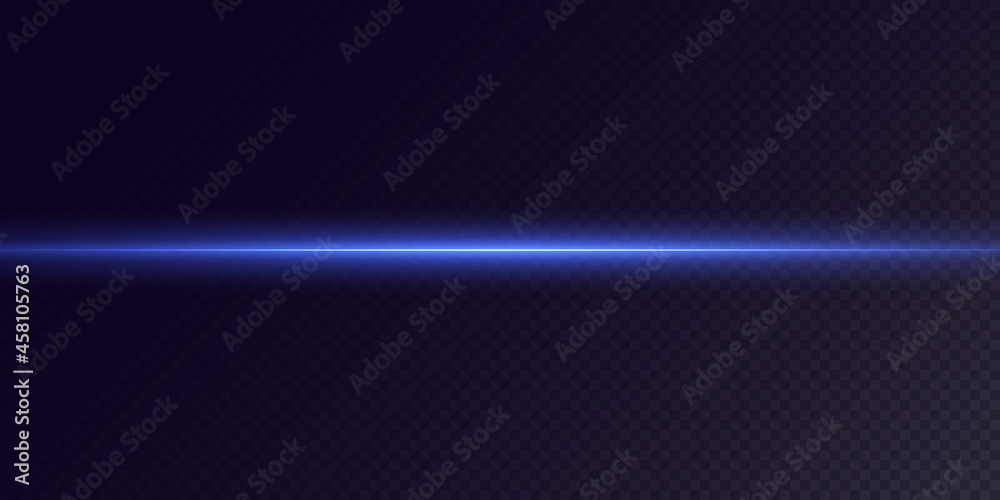 collection of horizontal light dividers blue flares. horizontal dynamic ...