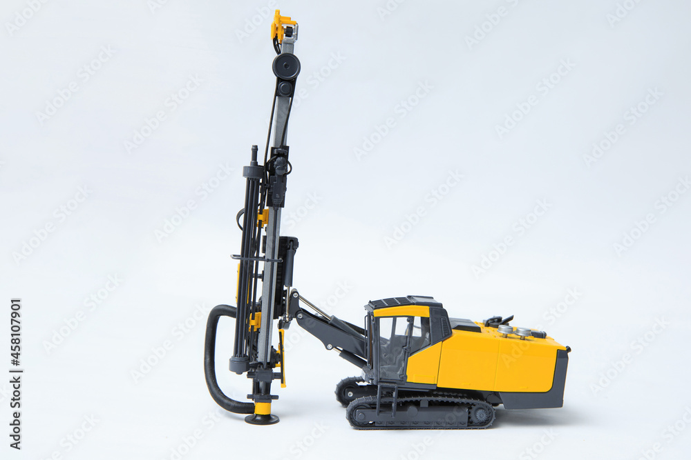 The layout of a drilling rig for contour drilling in mining operations ...