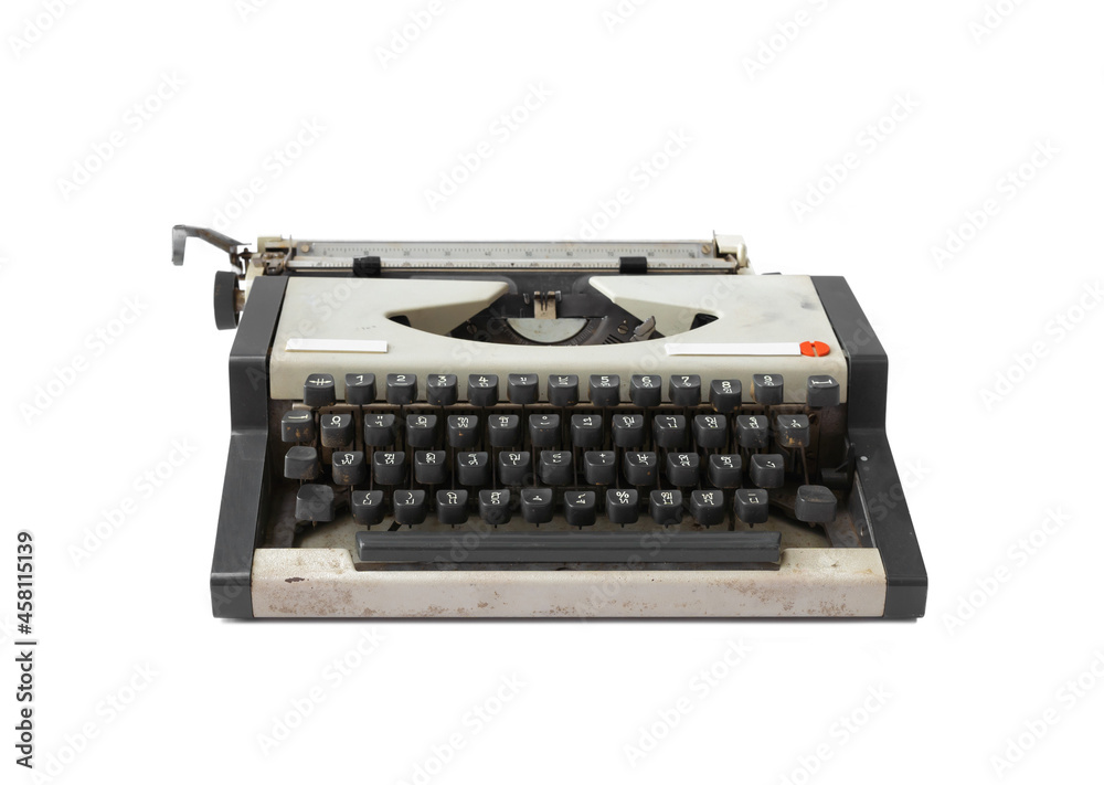 Old Thai traditional typewriter. Classic vintage antique manual typing ...