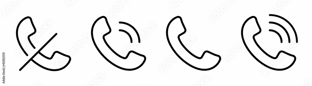 Phone icon set. Smartphone. Mobile phone. Phone Icons. Call, telephone ...