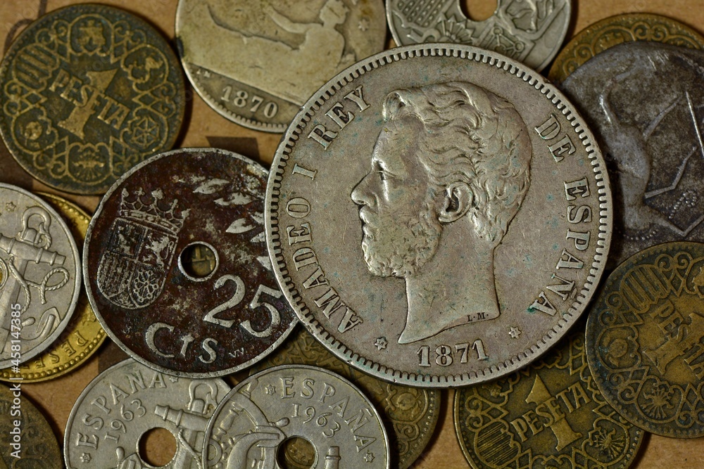 Foto de Antiguas monedas de España cuando su moneda era la peseta ...