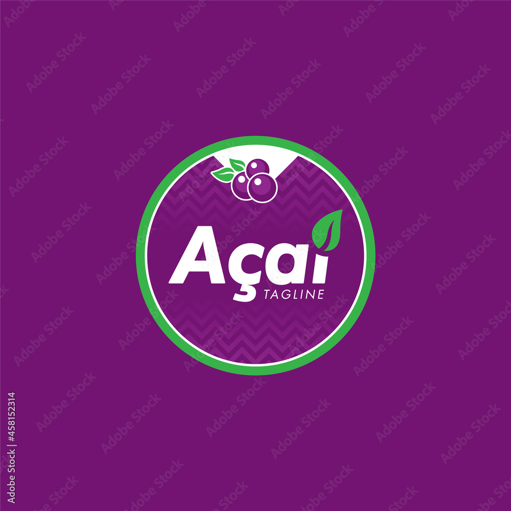 Vetor de Açaí. Logo template. do Stock | Adobe Stock