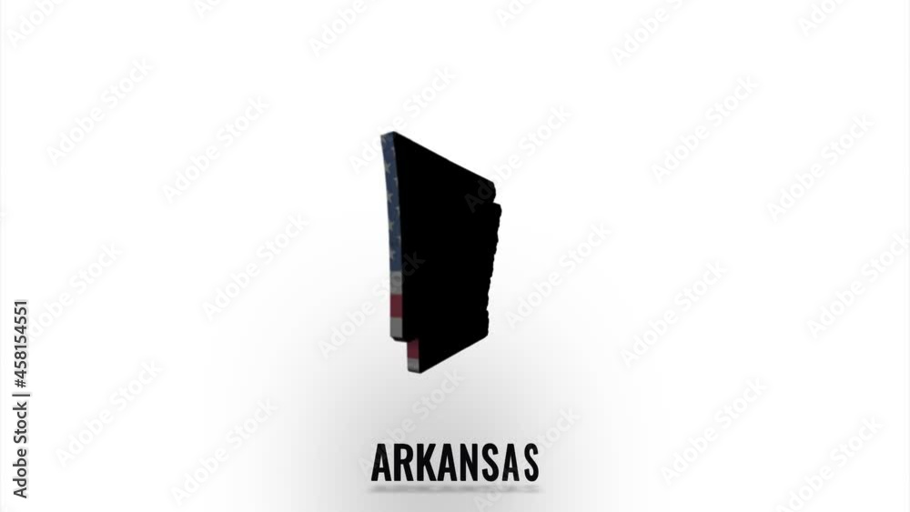 3d creative Arkansas state lettering isolated on white. 3d Arkansas ...