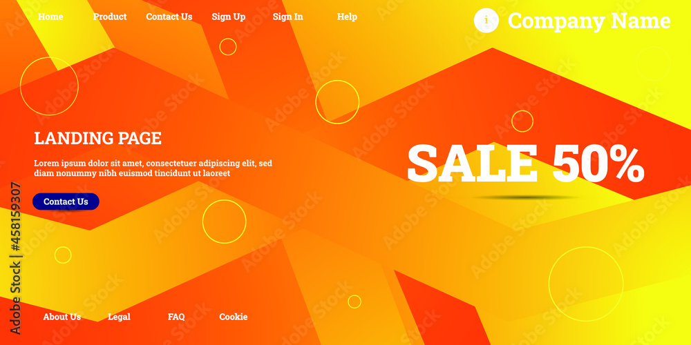 Editable abstract website background with attractive orange gradient ...