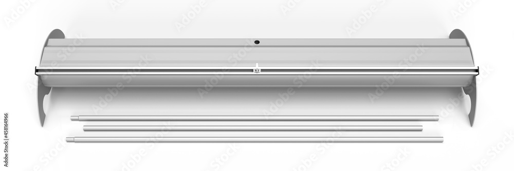 Roll up or Pull up Banner Mechanism only showing the base, the ...