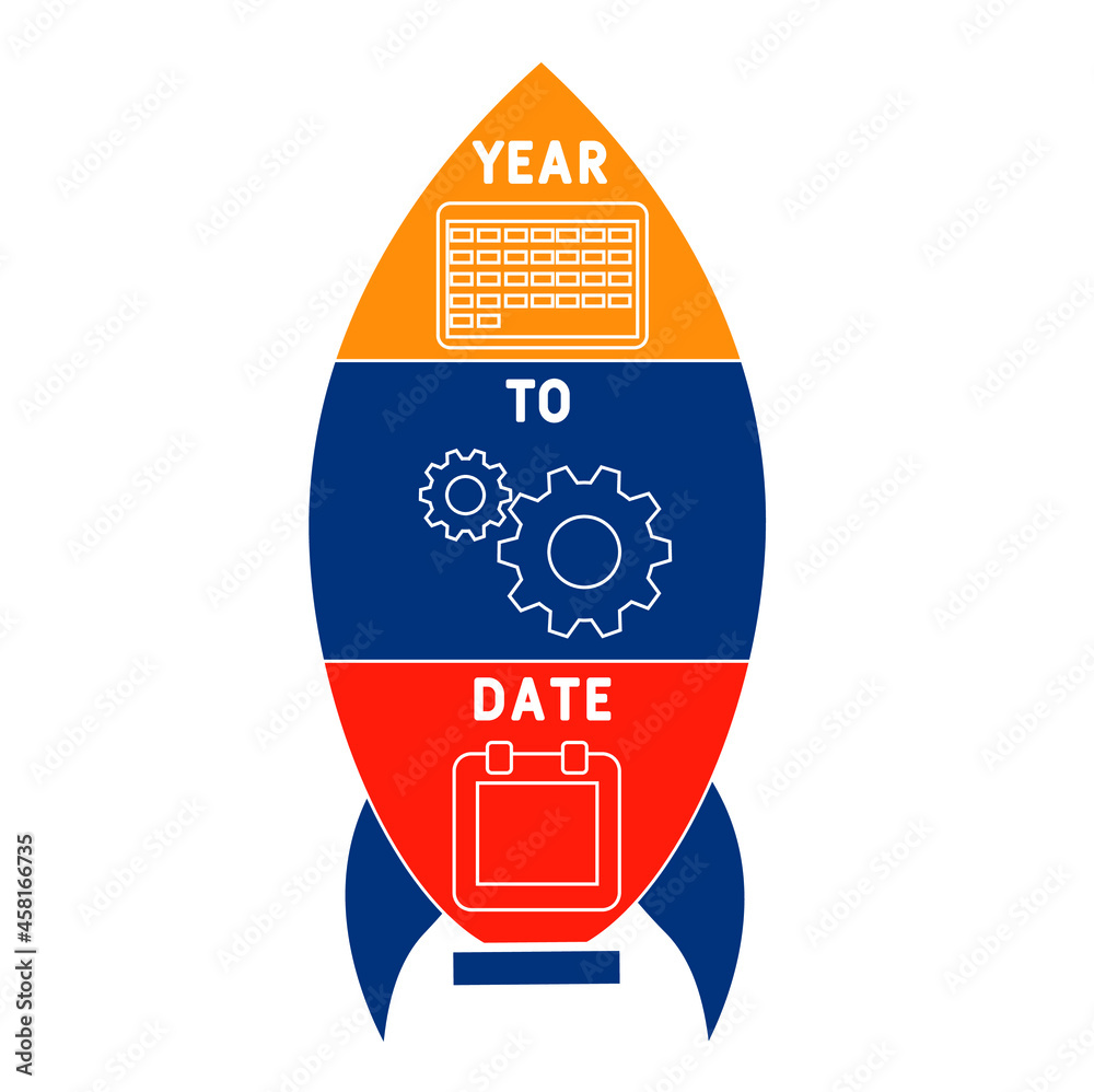 Vecteur Stock YTD - Year To Date acronym. business concept background ...
