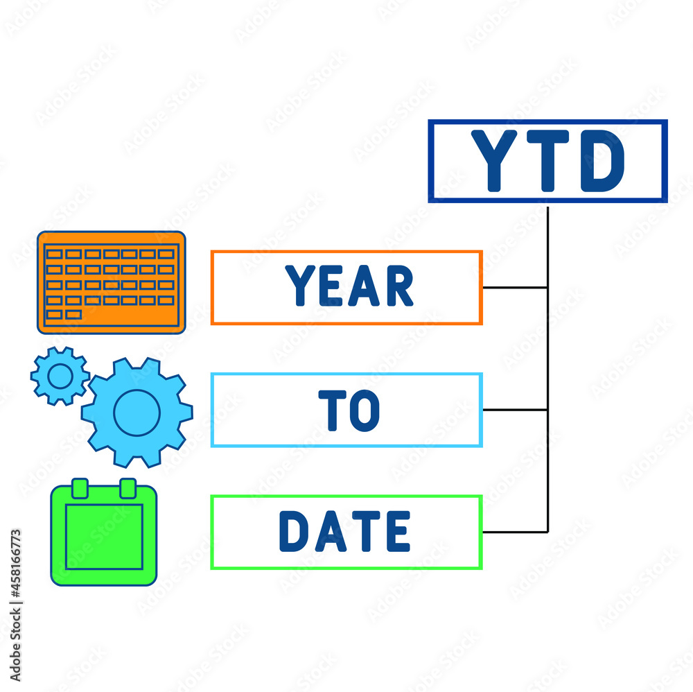 Vecteur Stock YTD - Year To Date acronym. business concept background ...