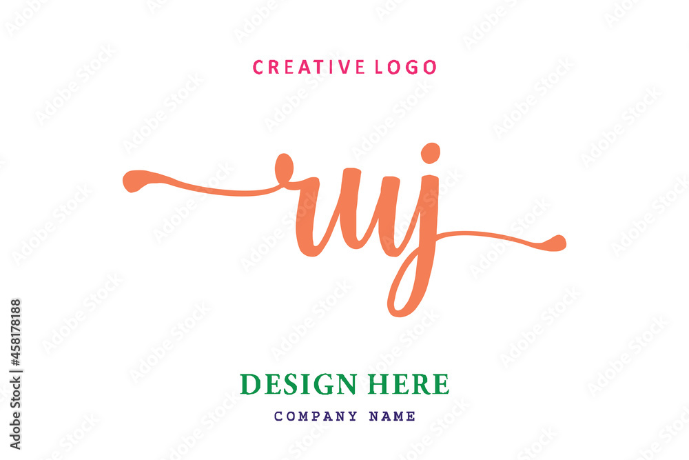 RUJ lettering logo is simple, easy to understand and authoritative ...