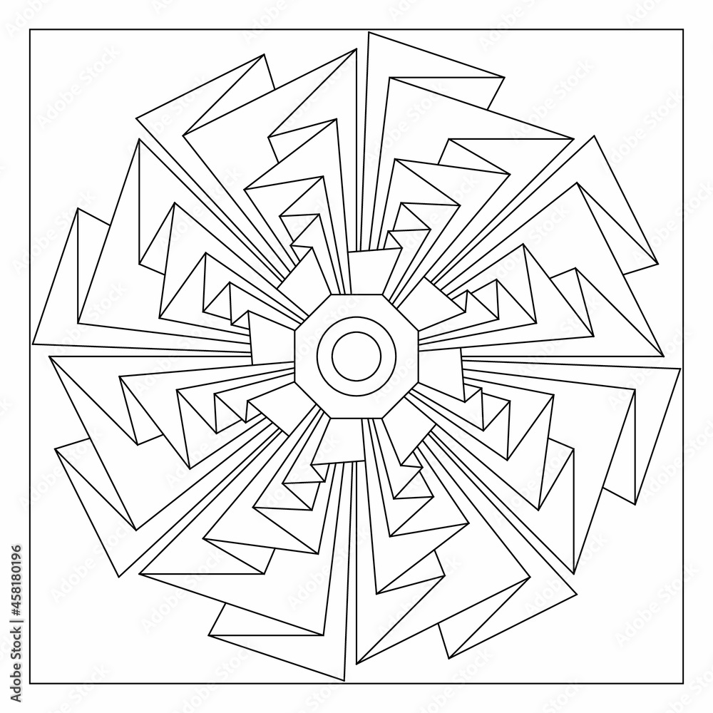 Easy coloring pages for seniors and for adults. Tile pattern design ...