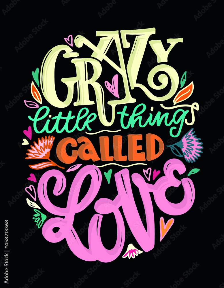 Cute lettering hand drawn poster about life. Lettering motivation art ...