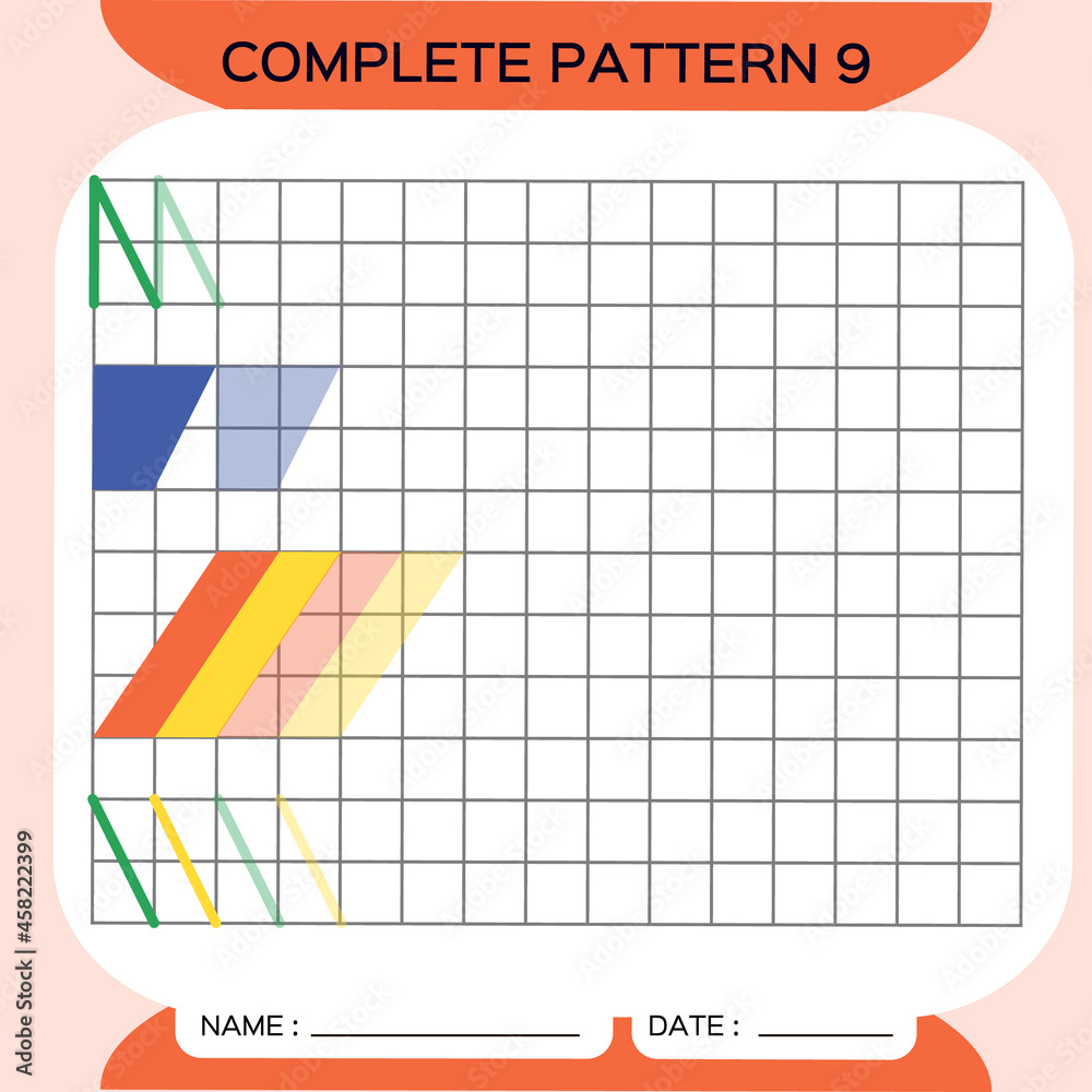 Repeat Pattern, Puzzle. Copy Picture. Special for preschool kids ...