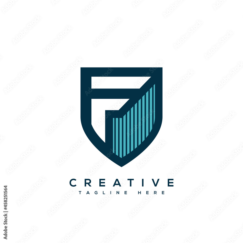 Letter F Logo shield design template elements Stock Vector | Adobe Stock