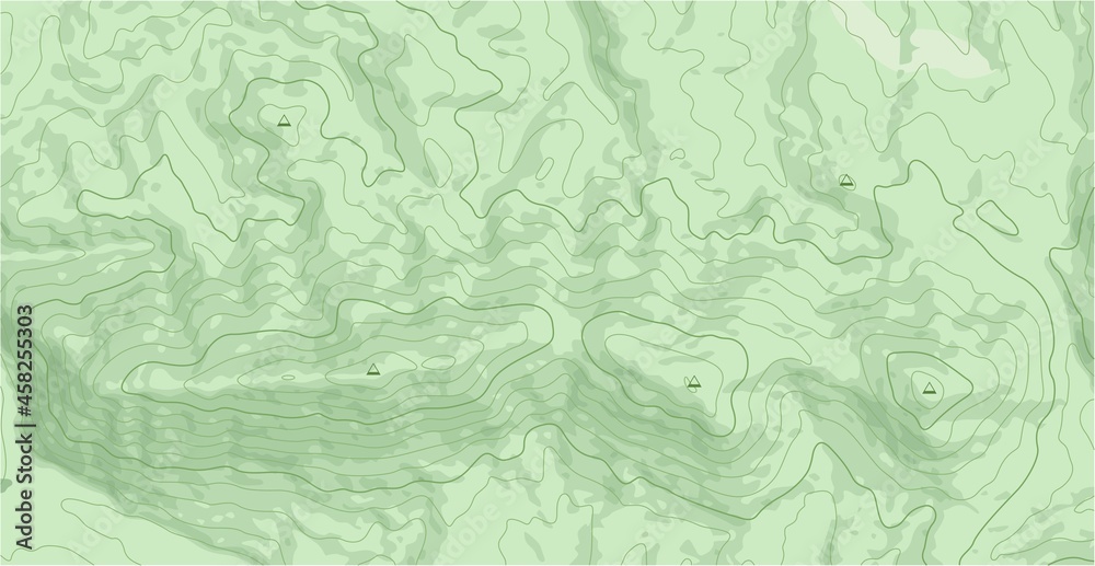 Abstract vector topographic map in green colors Stock Vector | Adobe Stock