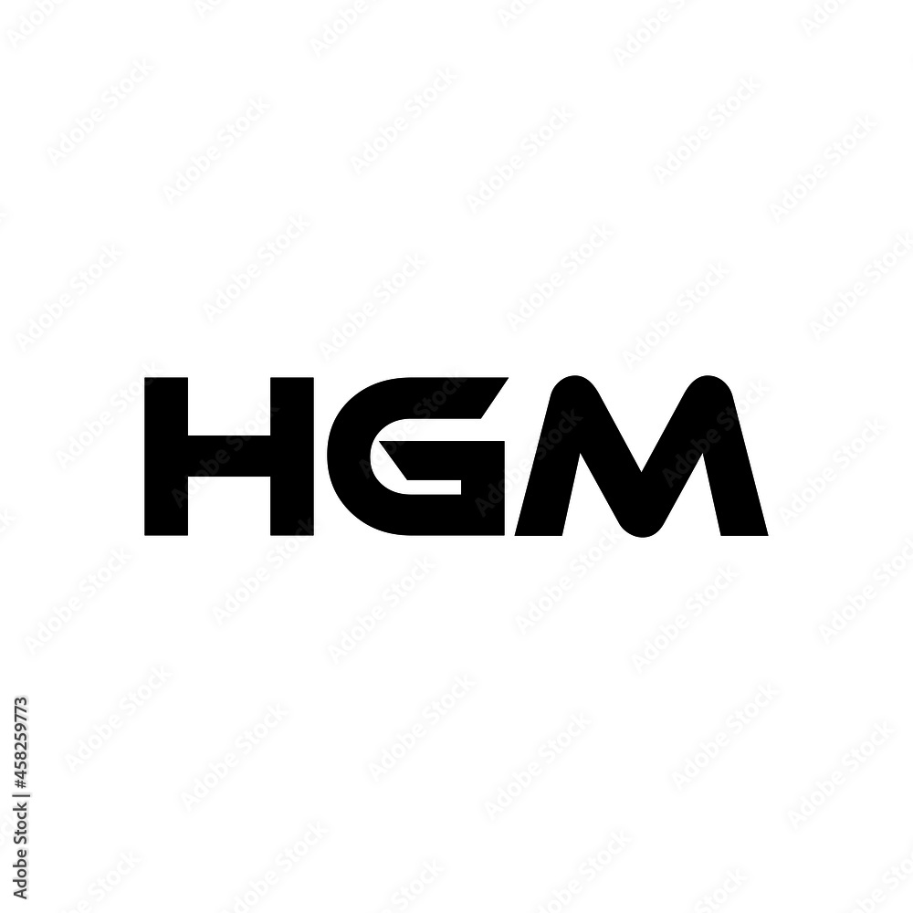 HGM letter logo design with white background in illustrator, vector ...