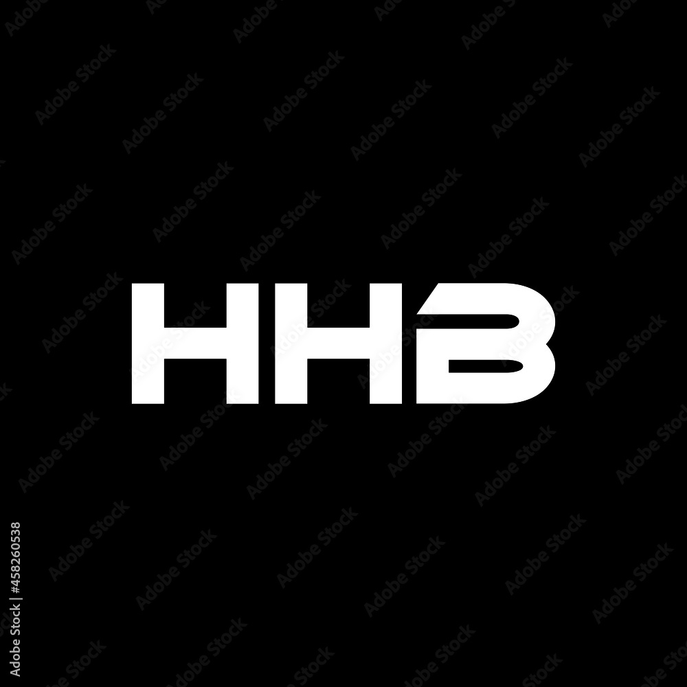 HHB letter logo design with white background in illustrator, vector ...