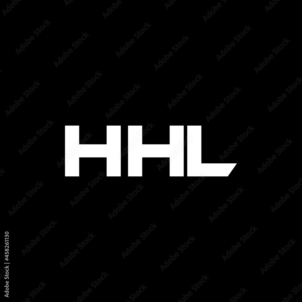 HHL letter logo design with white background in illustrator, vector ...