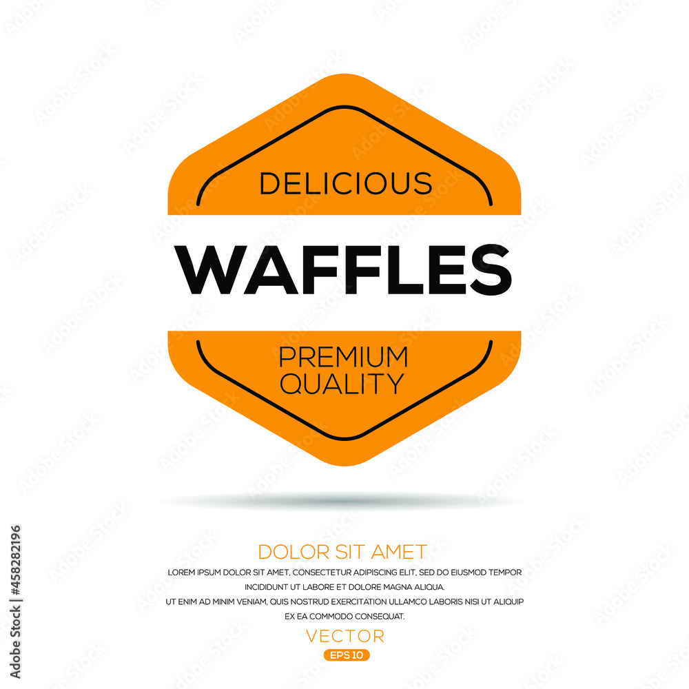 Creative (Waffles) logo, Waffles sticker, vector illustration. Stock ...