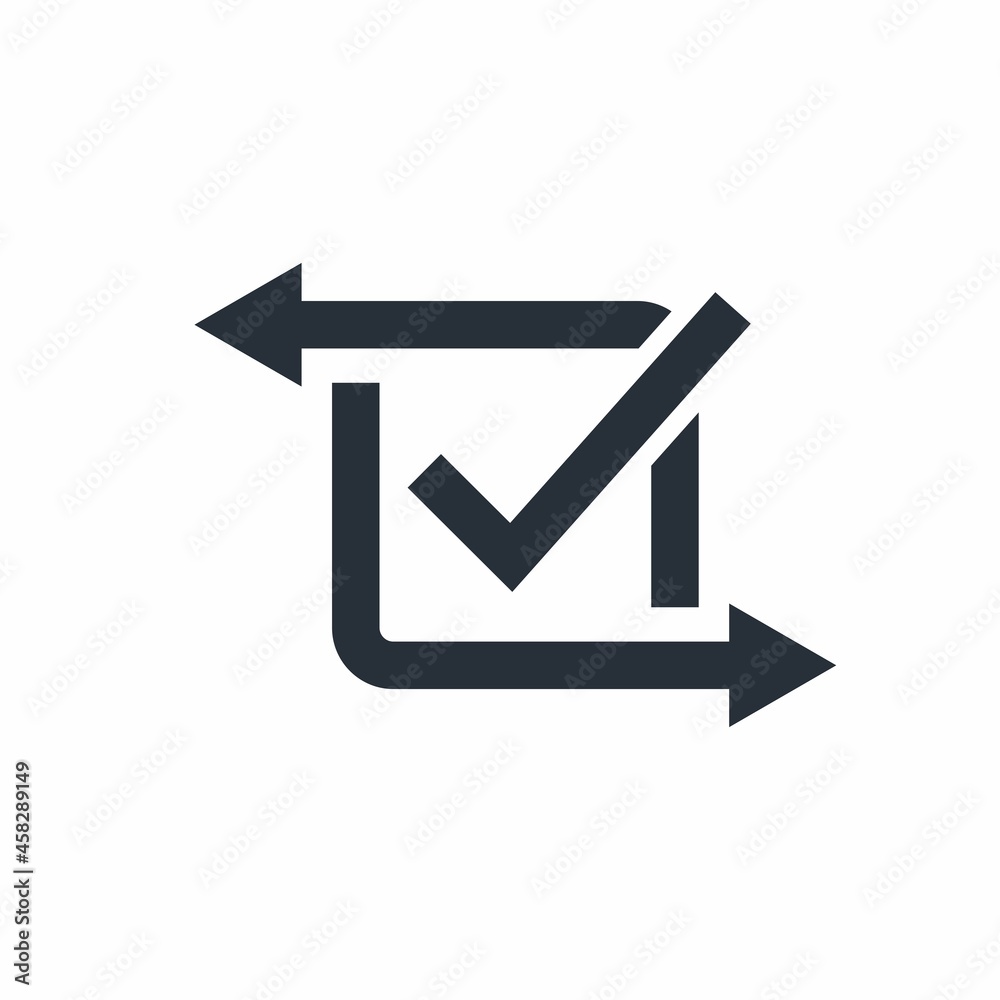 Mobile app or right and left direction. Technology cash flow or easy ...