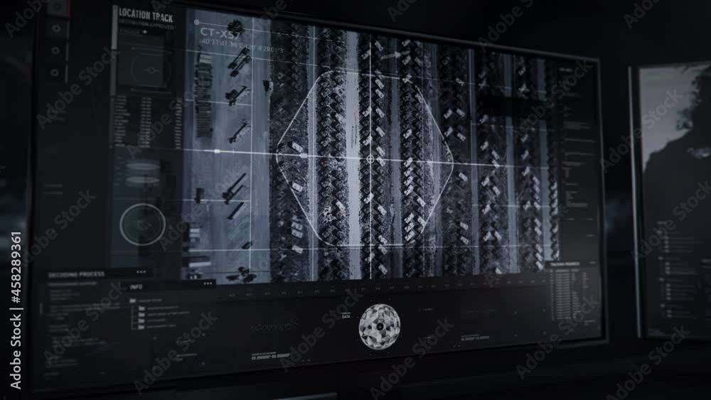 Rows Of Army Tank Vehicles Scan By Innovative Searching Software ...