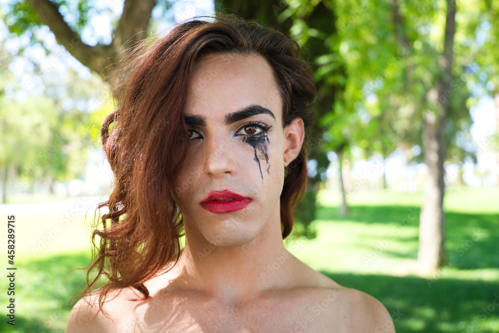 young latina and transsexual woman dressed in fine black lingerie. The ...