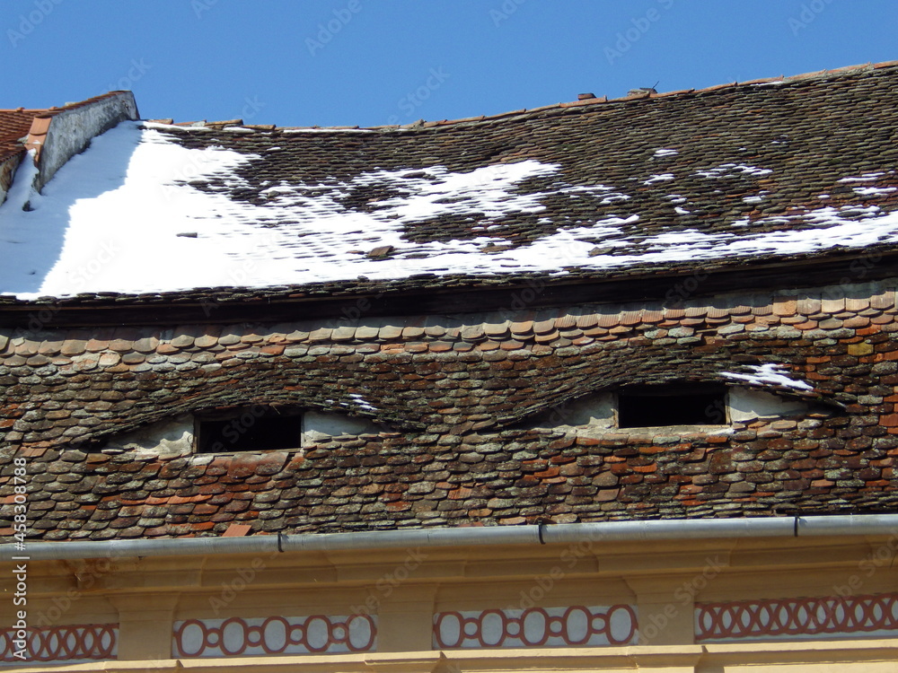the city with eyes, Sibiu Romania the character of roof architecture ...